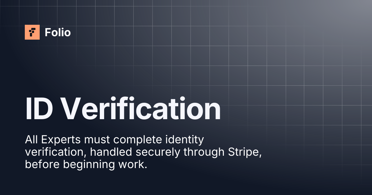 ID Verification | Folio